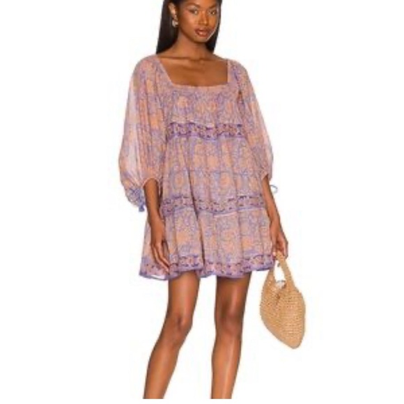 Cleobella | Dresses | Cleobella Hattie Mini Dress In Vine Block Print ...